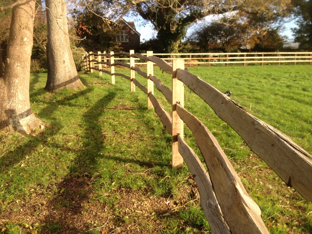 3 rail cleft on oak - Richard Stubbs Fencing Services